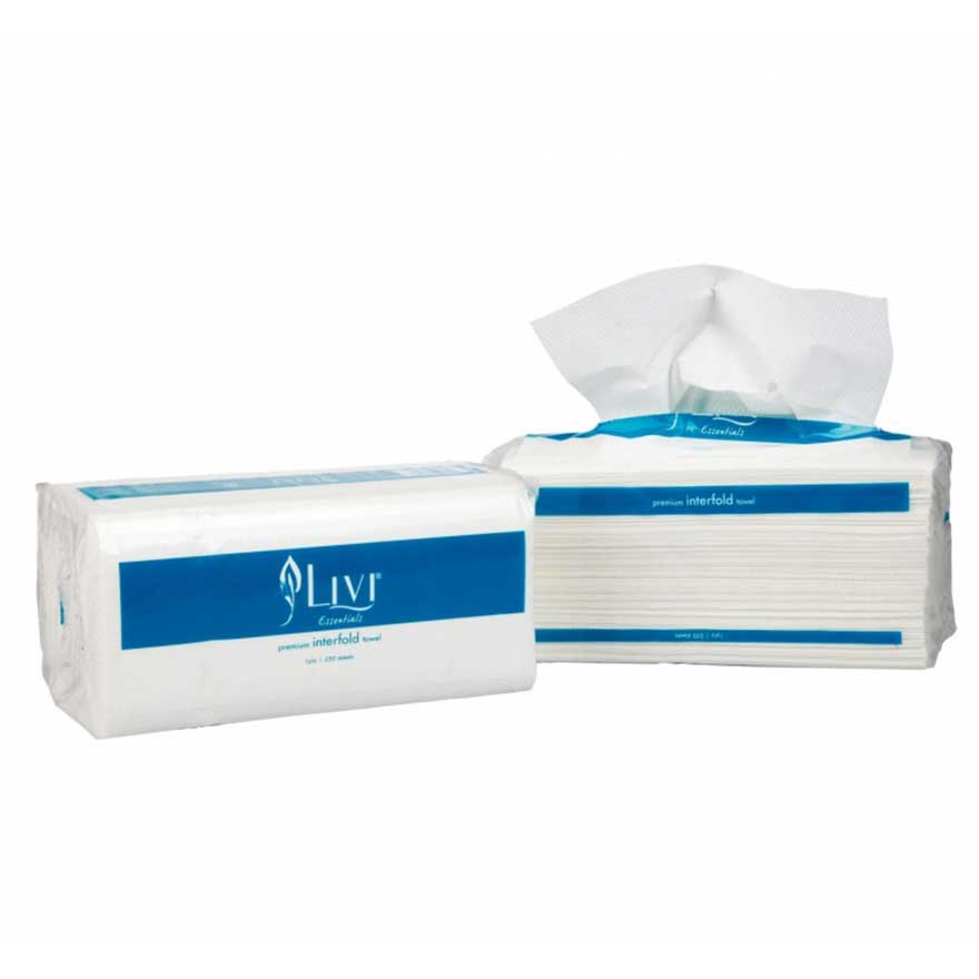 Interfold Towels - Livi Essentials - 1 Ply – Bay Safety and Supplies